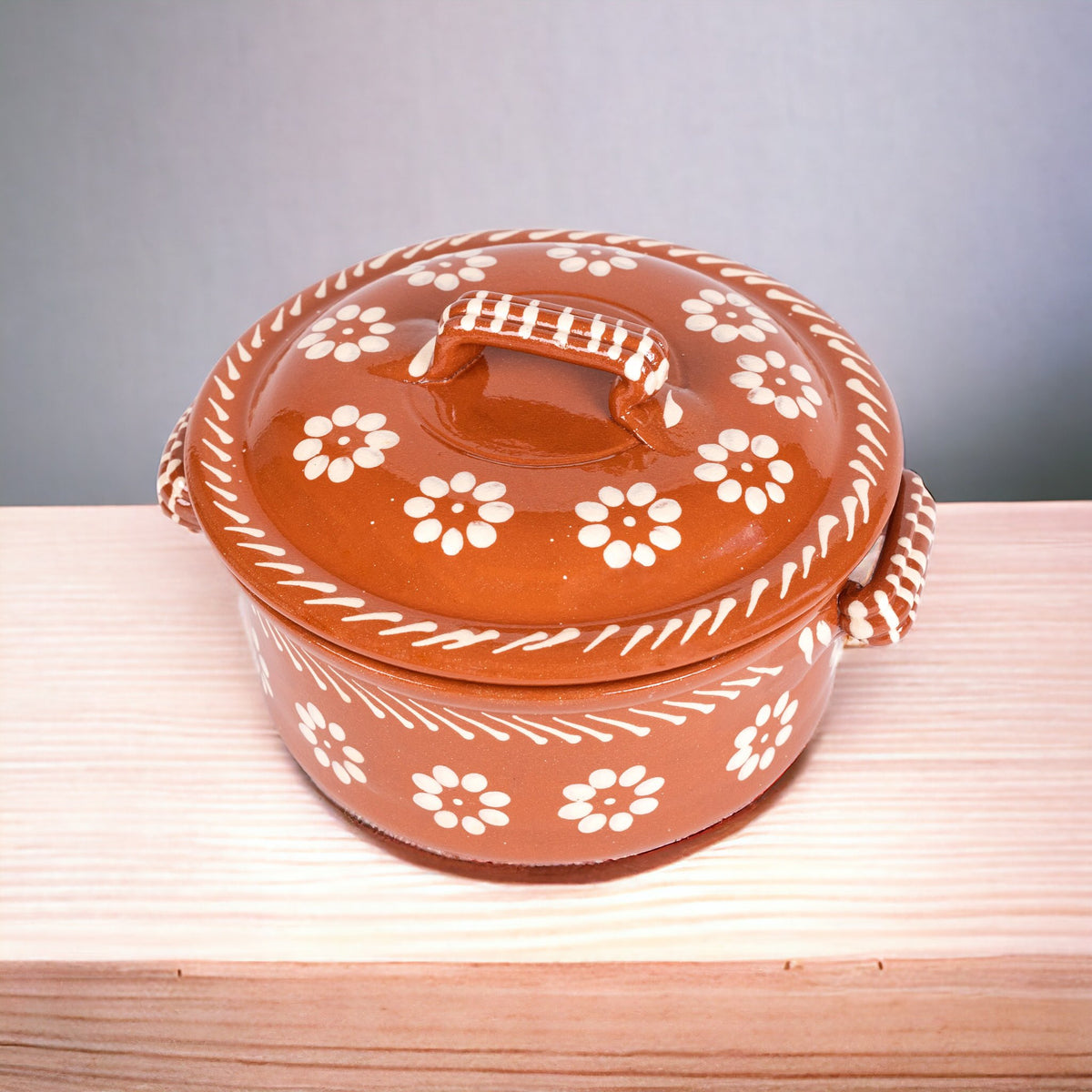 Portuguese Tacho Pintado Clay Painted Pot — Shopportuguese.com